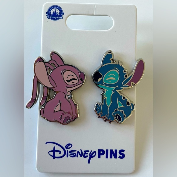 Disney | Accessories | Disney Stitch Angel Kissing Pin New 2 Pin Set So ...